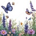 16 Watercolor Butterfly Garden Clipart, Floral Nature Artwork, Vibrant ...