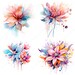 28 Watercolor Abstract Flowers Clipart, High Quality Transparent PNG ...