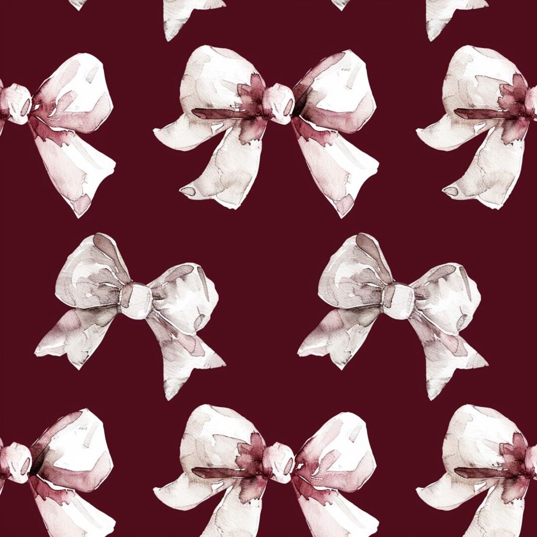 24 Watercolor Bow Clipart, Ribbon Bow Clipart, Burgundy Clipart, Bow ...
