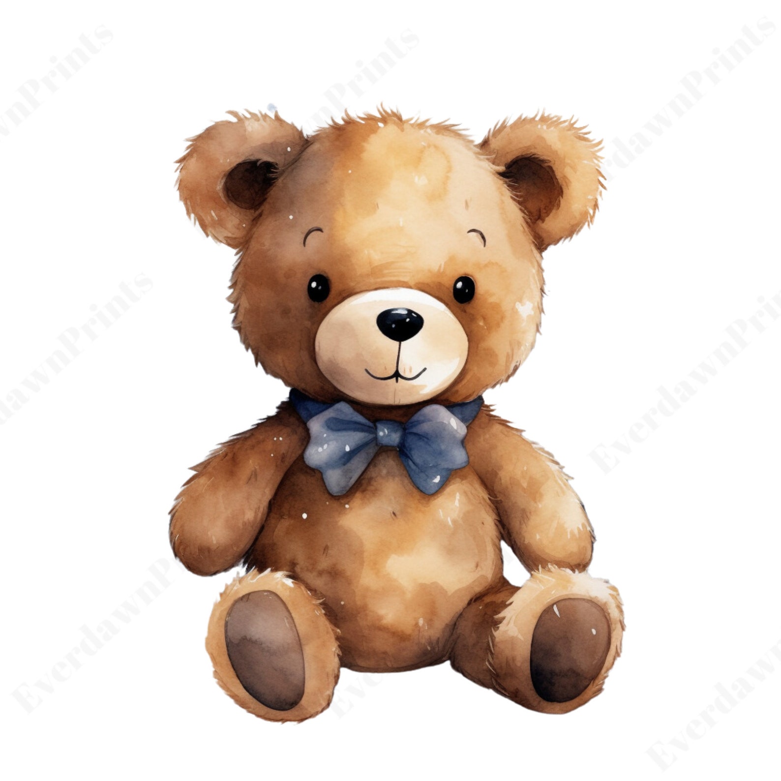 31 Teddy Bear Watercolor Clipart Volume 2, Transparent PNG, Bear Baby ...
