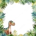 12 Watercolor Jurassic Palm Leaves Frames, Dino Borders, Dino Frames ...