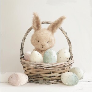 24 Cute Easter Bunny Clipart, Watercolor Rabbit With Eggs Art, Spring ...