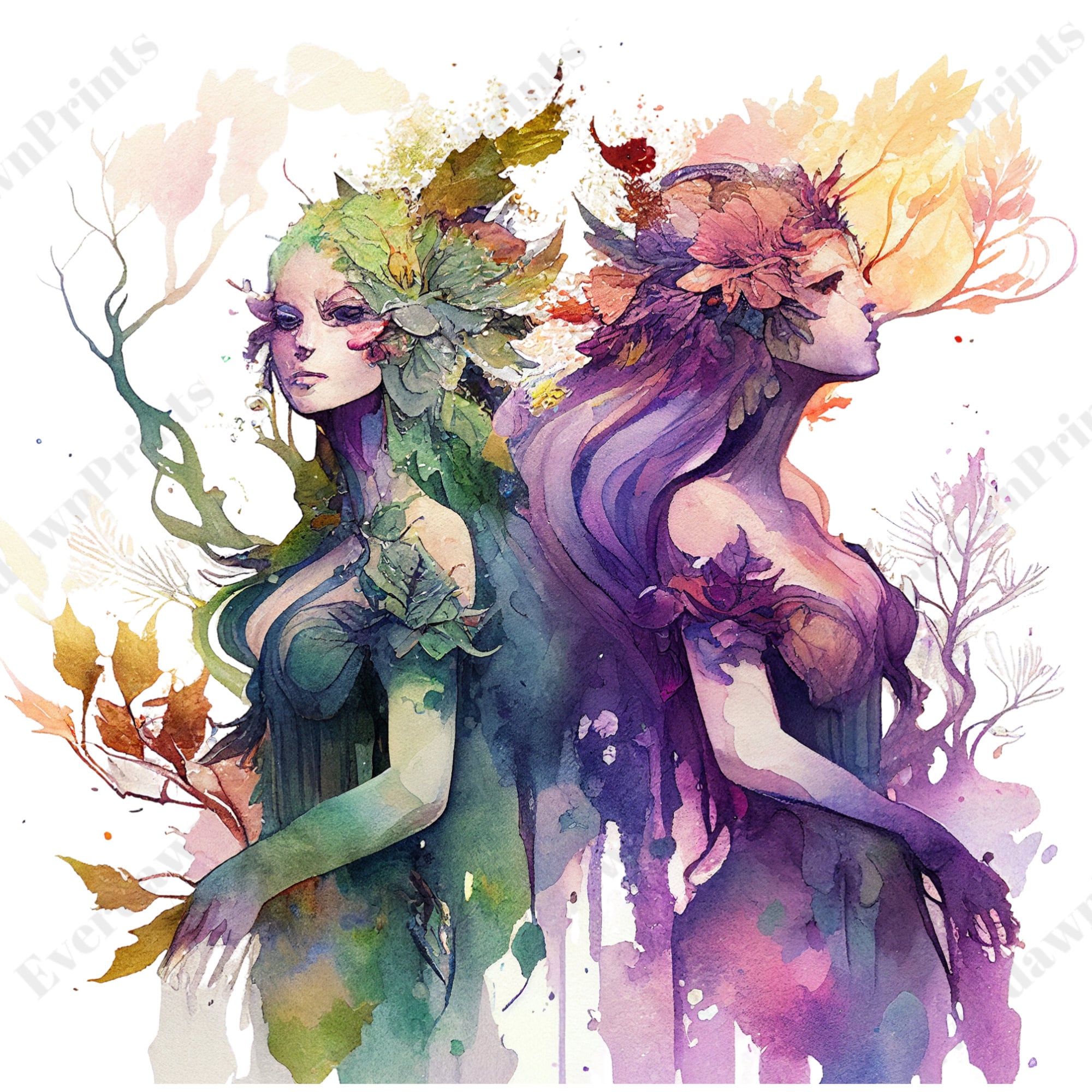 15 Dryad Clipart, Fantasy, High Quality Transparent PNG, Watercolor ...