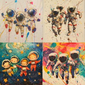 24 Astronaut Clipart, Kids in Space Suits, Galaxy Clip Art, Cute ...
