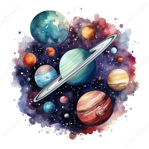 19 Outer Space Clipart Set, High Quality Transparent PNG Planets ...