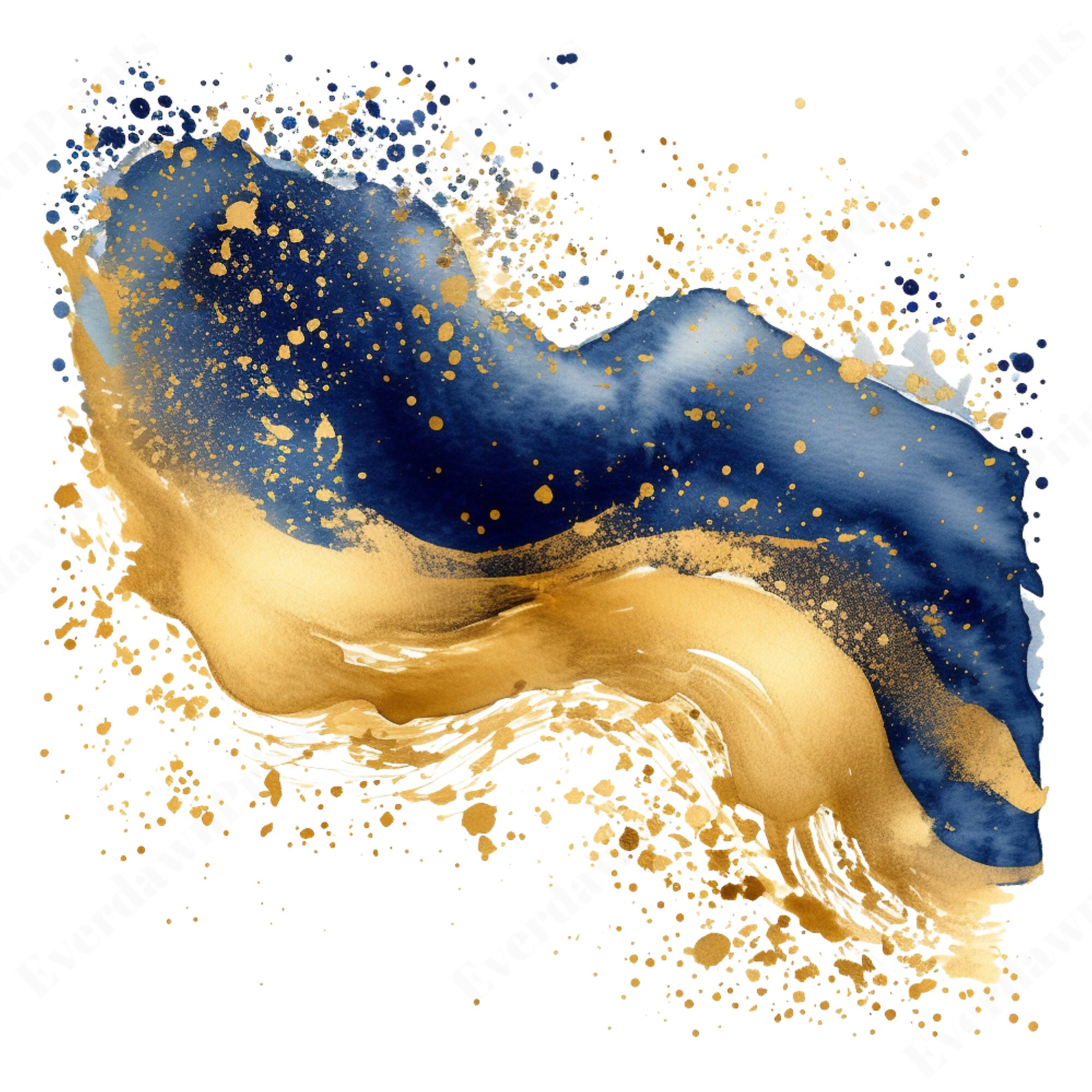 22 Watercolor Golden Splash, Splash, Watercolor Splash, Clipart ...