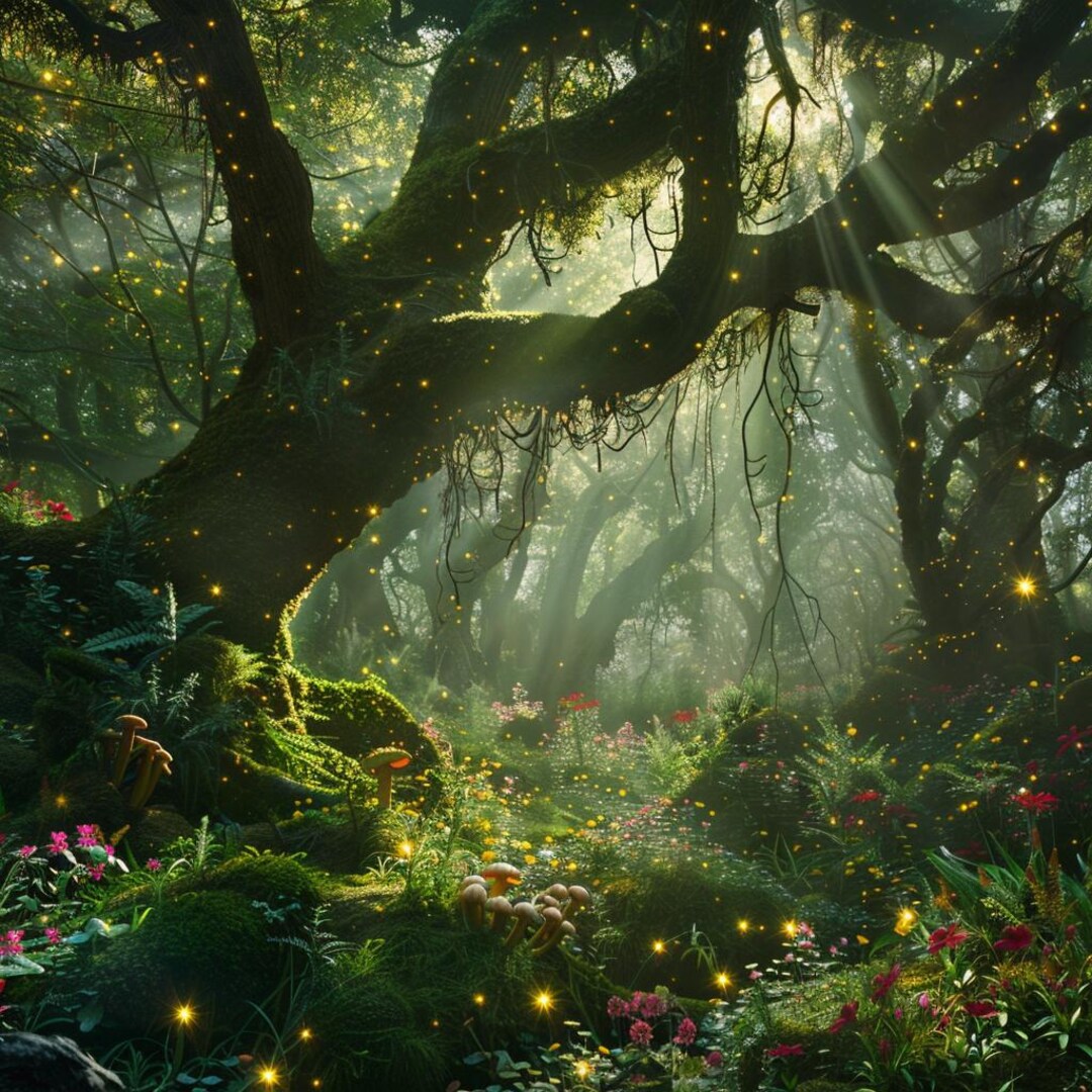 24 Magical Forest Clipart, Enchanted Woodland Digital Art, Mystical ...