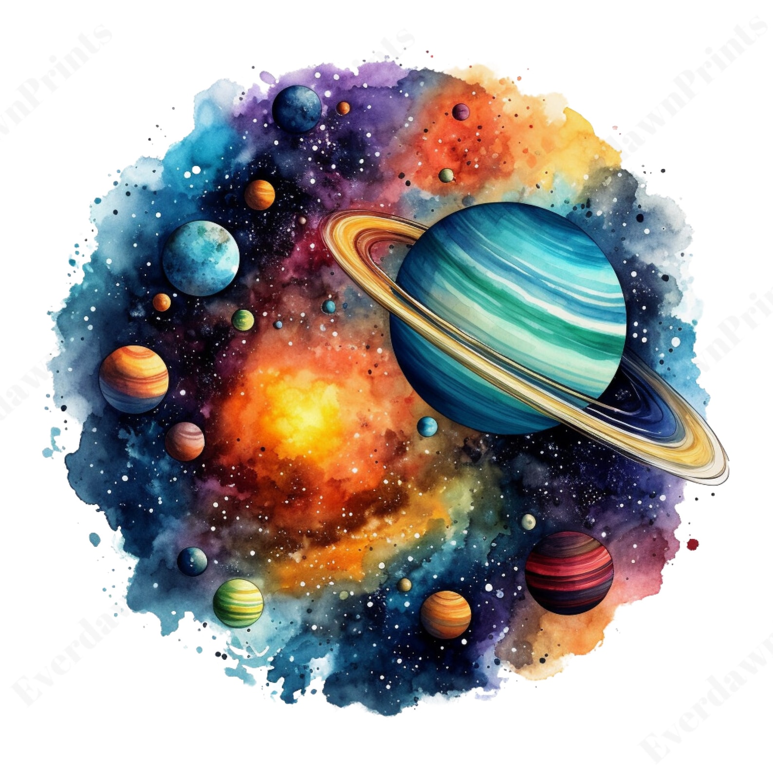 19 Outer Space Clipart Set, High Quality Transparent PNG Planets ...