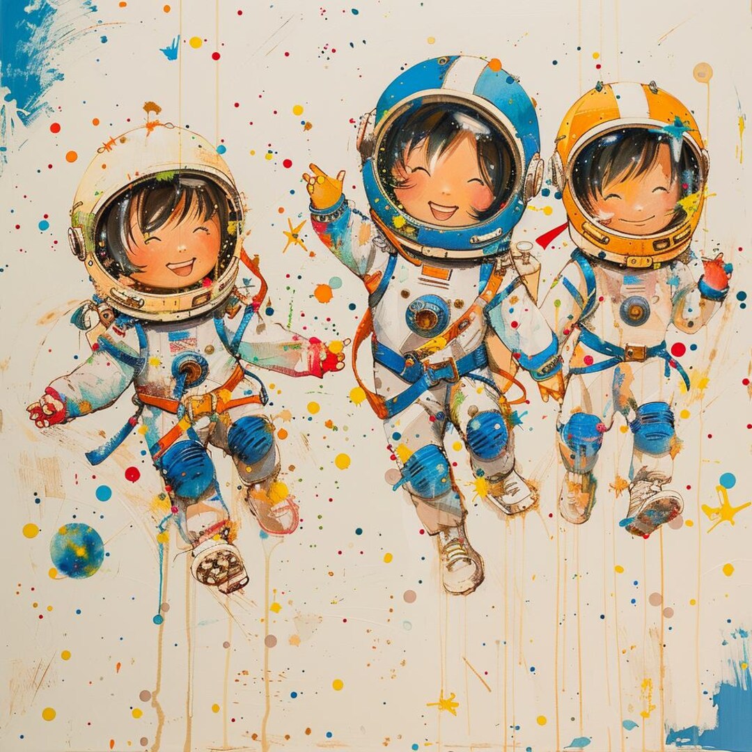 24 Astronaut Clipart, Kids in Space Suits, Galaxy Clip Art, Cute ...