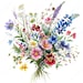 24 Watercolor Floral Bouquet Digital Print, Spring Flowers Wall Art ...