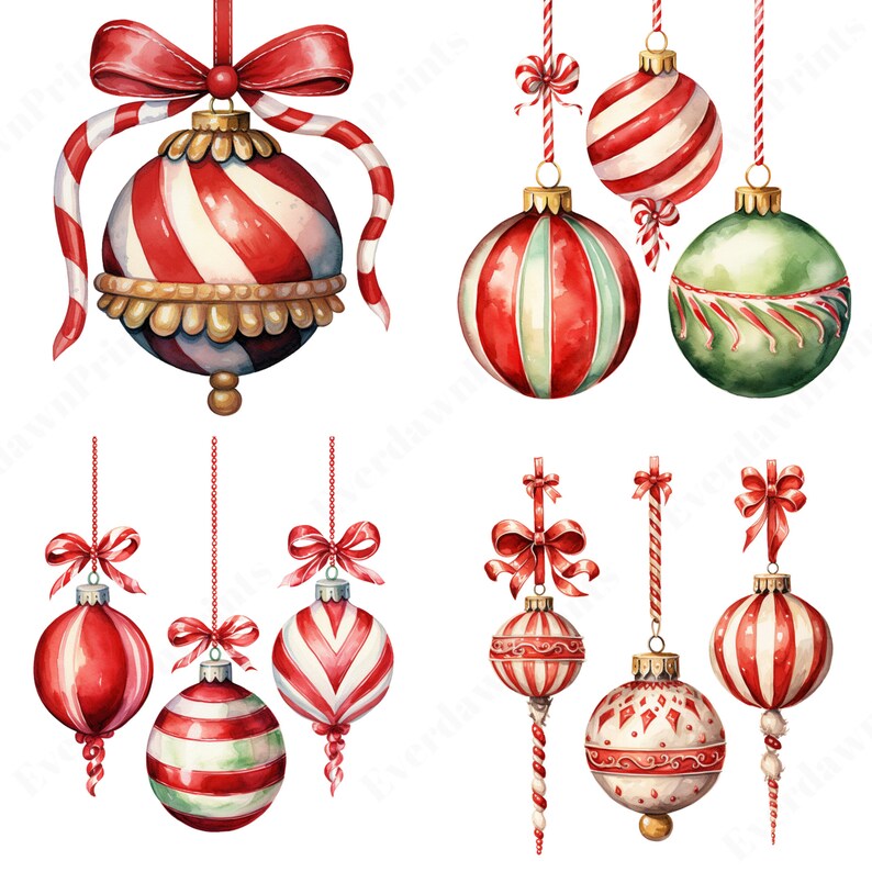 19 Christmas Bauble Clipart Volume 2, Transparent Clipart, Merry ...