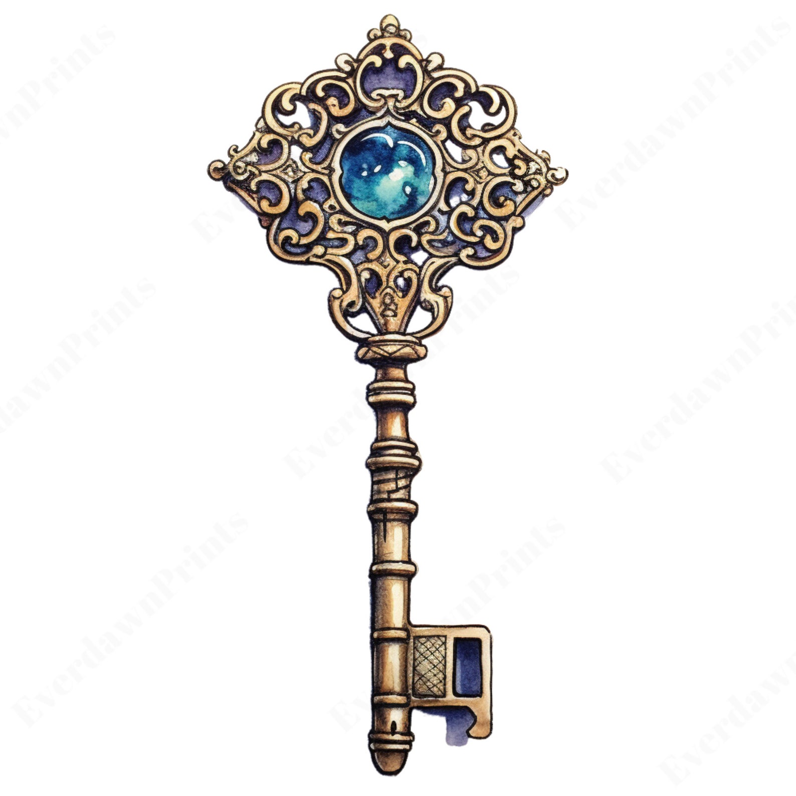 17 Watercolor Vintage Key Clipart, Transparent PNG, Vintage Clipart ...