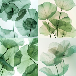 24 Lotus Clipart, Lily Pad Clipart, Botanical Illustration, Translucent ...