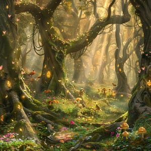 24 Magical Forest Clipart, Enchanted Woodland Digital Art, Mystical ...