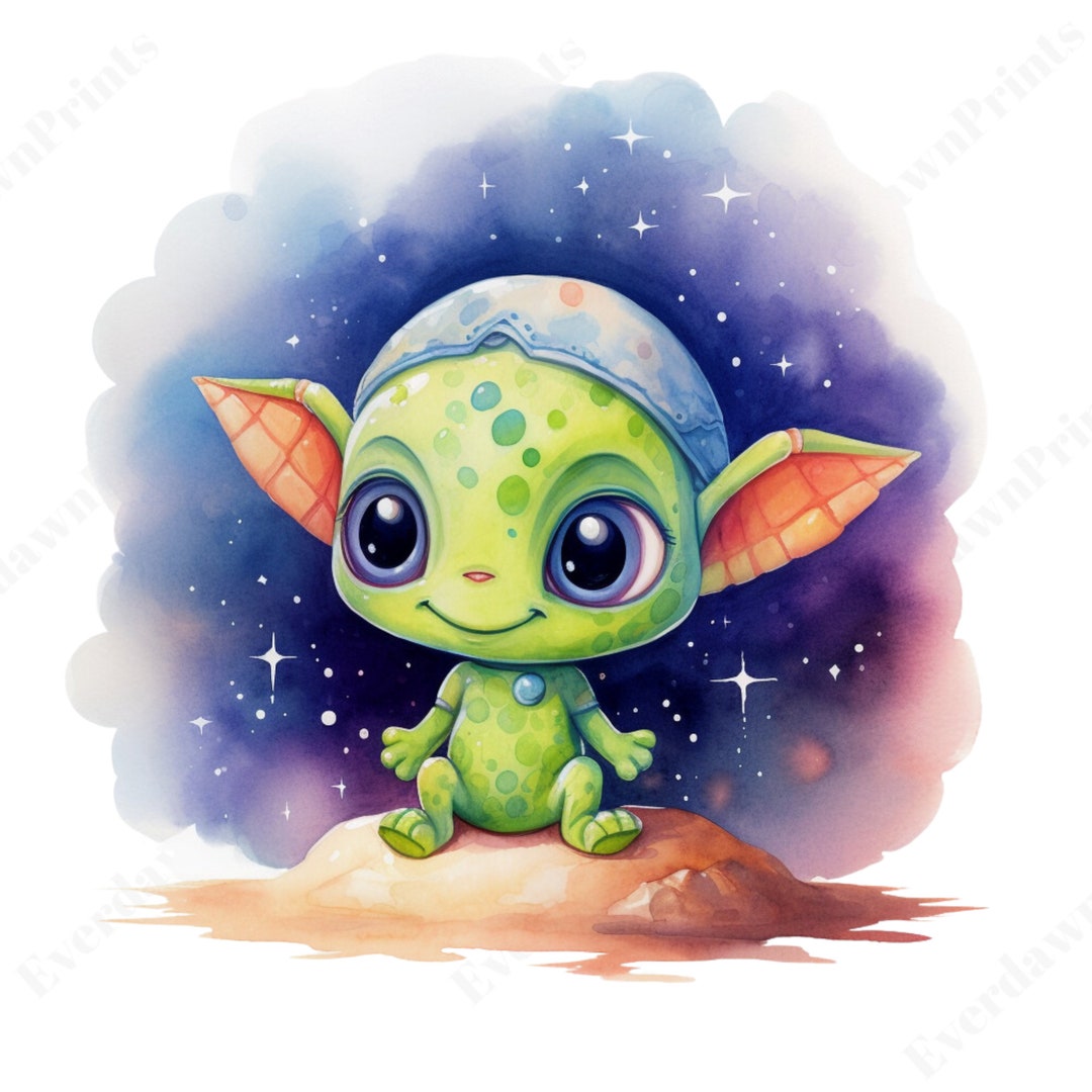 22 Alien Clipart - High Quality Transparent PNG - Watercolor Alien ...