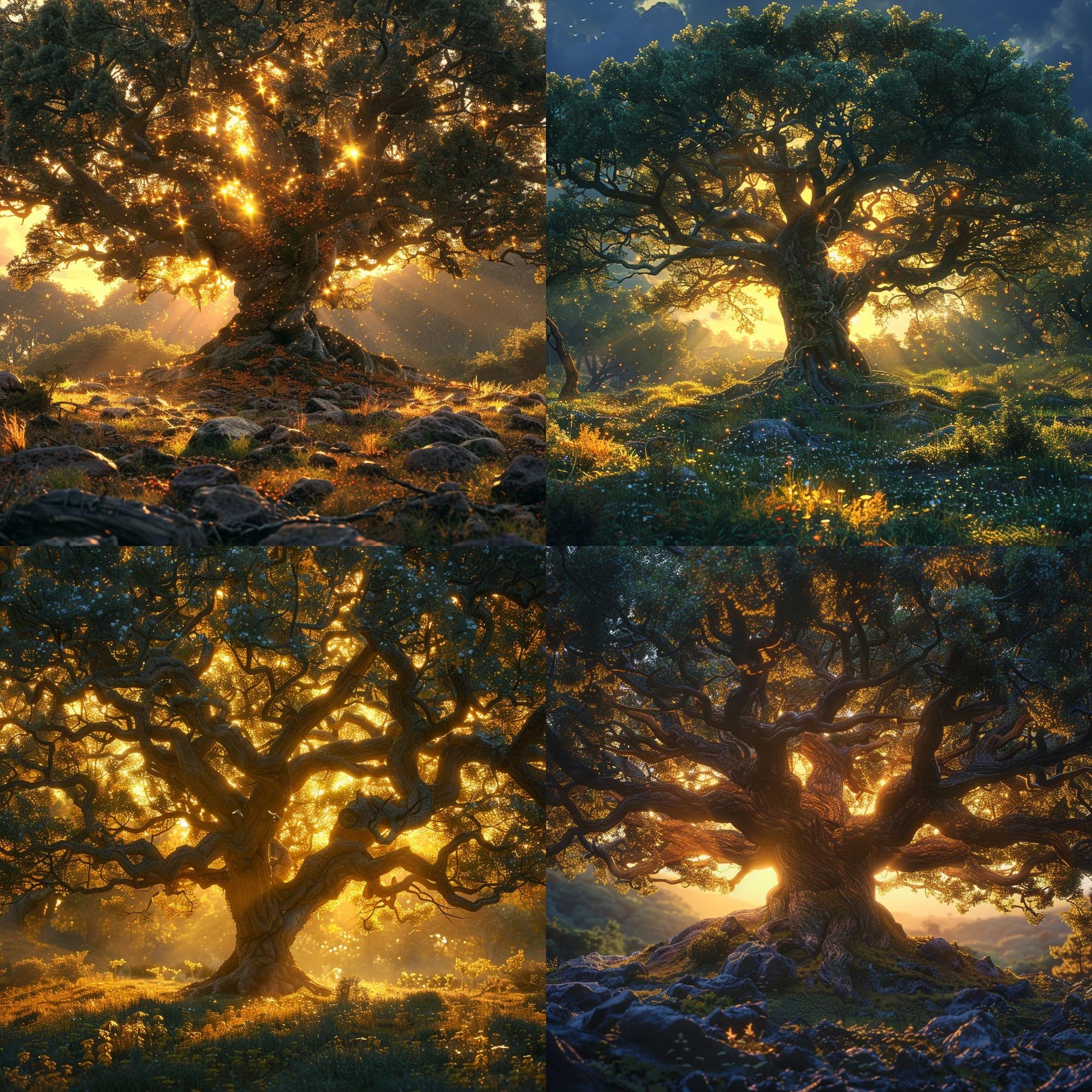 24 Enchanted Fairy Tale Tree Clipart, Magical Tree Illustration Digital ...
