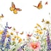16 Watercolor Butterfly Garden Clipart, Floral Nature Artwork, Vibrant ...