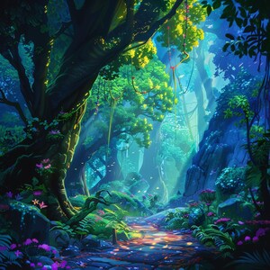 24 Magical Forest Clipart, Fantasy Woodland Digital Art, Mystical ...