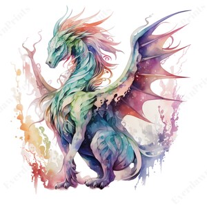 24 Magical Fantasy Creatures Clipart - Watercolor - Transparent PNG ...