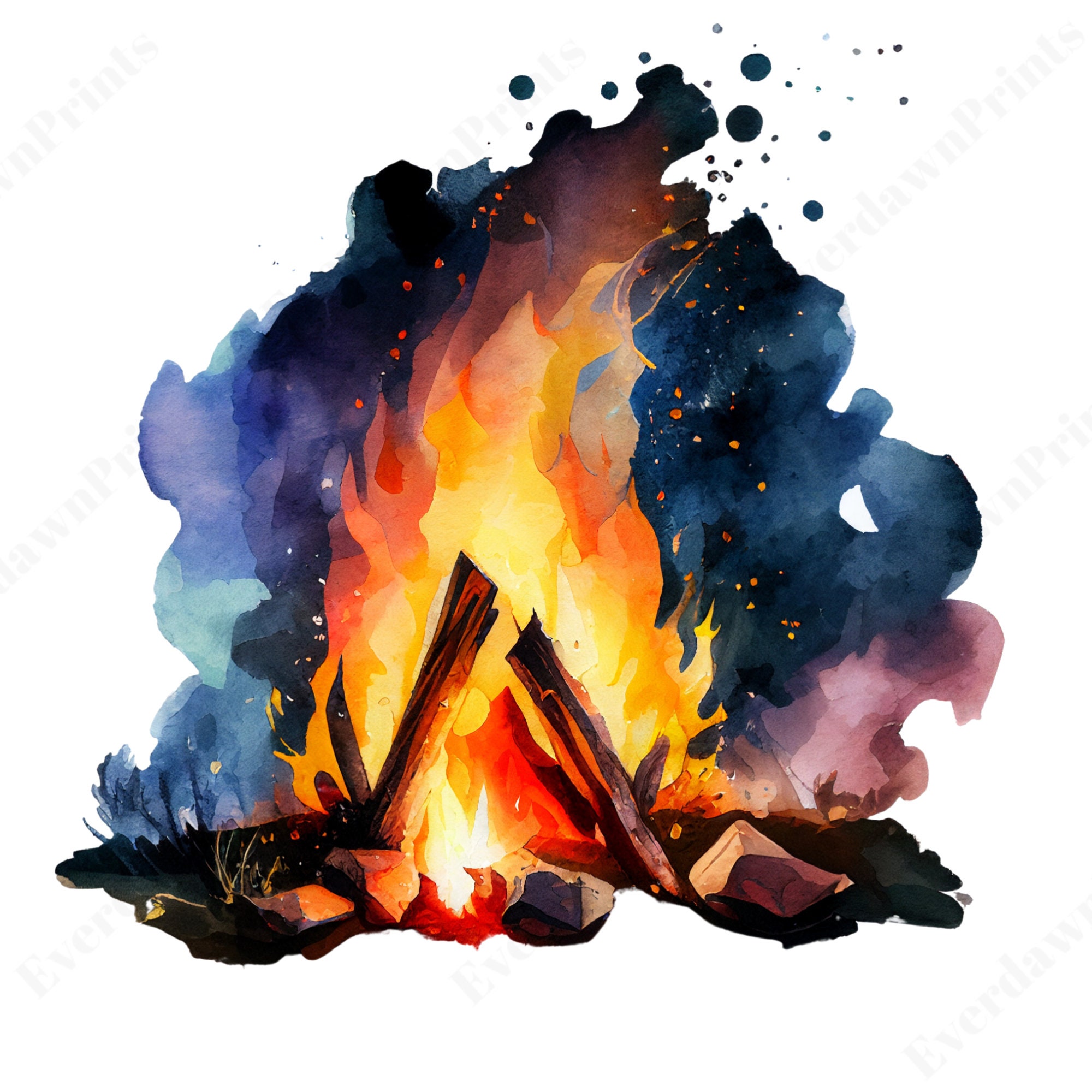 25 Watercolor Campfire Clipart, High Quality Transparent PNG ...