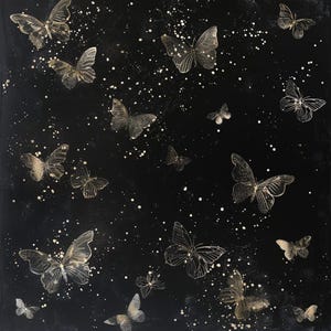 24 Gold Butterfly Clipart, Sparkle Butterflies PNG, Celestial Insect ...
