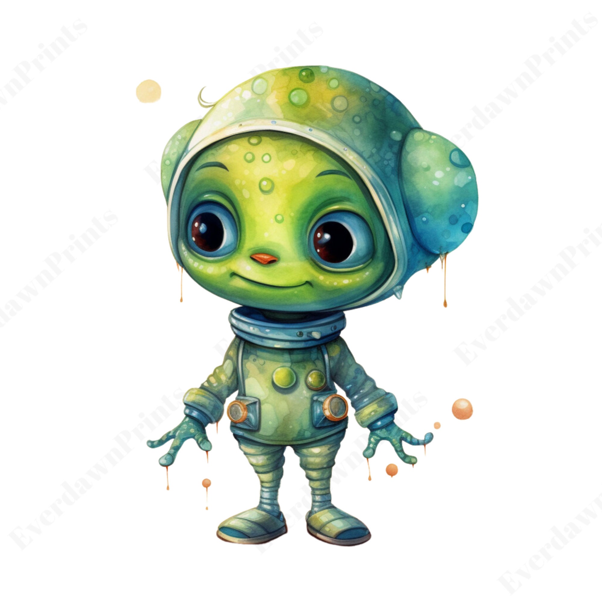 22 Alien Clipart High Quality Transparent PNG Watercolor Alien Clipart ...