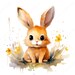 20 Watercolor Cute Bunny Clipart, Transparent, High Quality Pngs ...