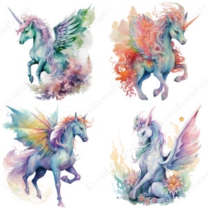 24 Magical Fantasy Creatures Clipart - Watercolor - Transparent PNG ...