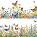 16 Watercolor Butterfly Garden Clipart, Floral Nature Artwork, Vibrant ...