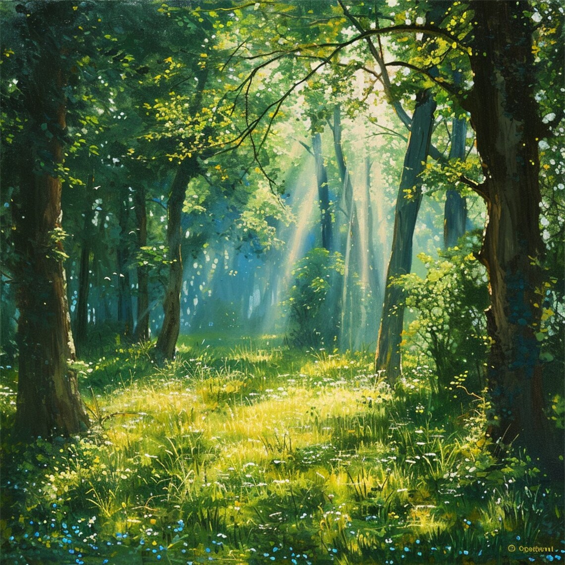 20 Enchanted Forest Digital Wallpaper, Nature Scenery Desktop ...