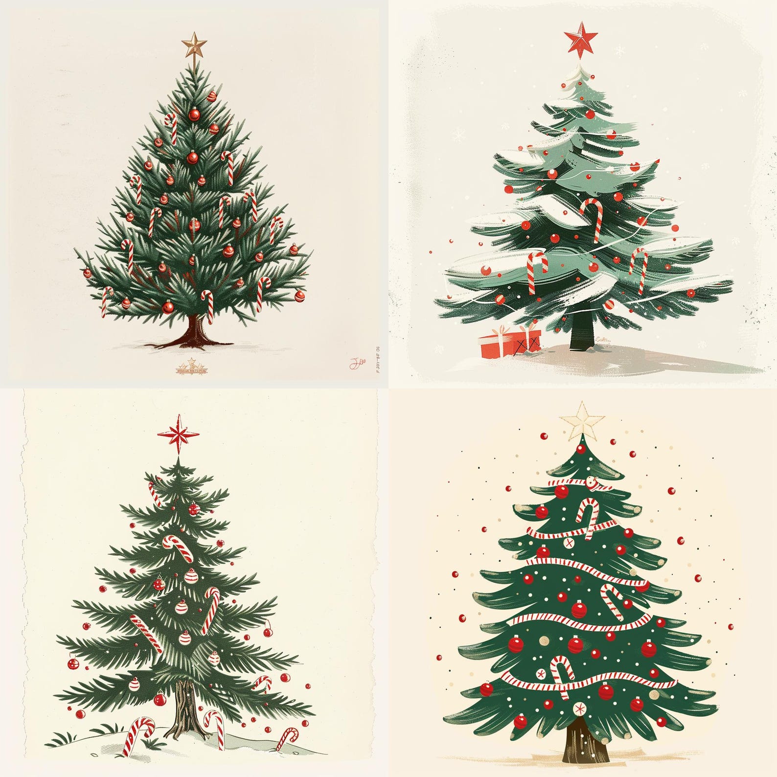 24 Christmas Tree Clipart, Holiday Clipart, Festive Tree Digital ...
