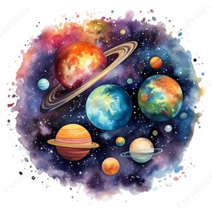 19 Outer Space Clipart Set, High Quality Transparent PNG Planets ...