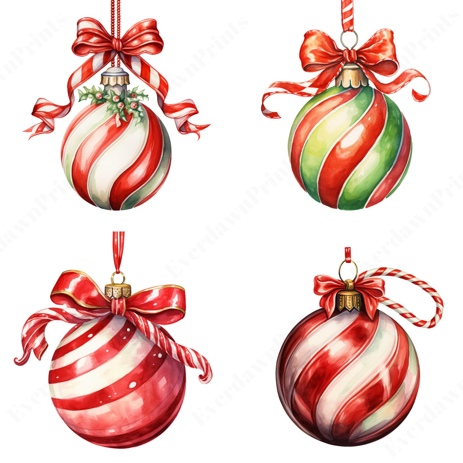 19 Christmas Bauble Clipart Volume 2, Transparent Clipart, Merry ...