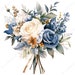 20 Romantic Wedding Bouquet Clipart, Floral Clipart, Watercolor Flowers ...