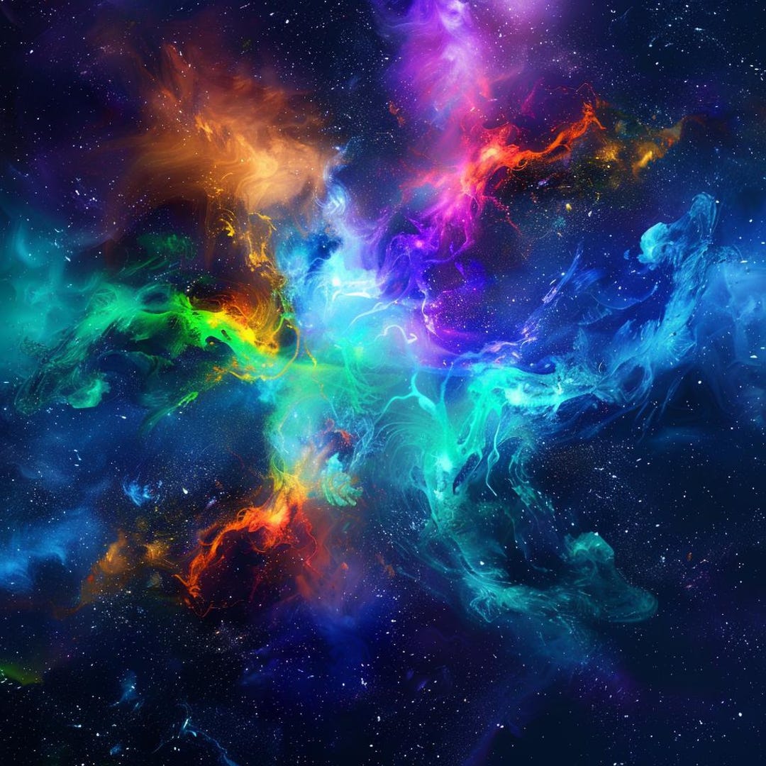 19 Cosmic Galaxy Nebula Clipart, Space Background Digital Download ...