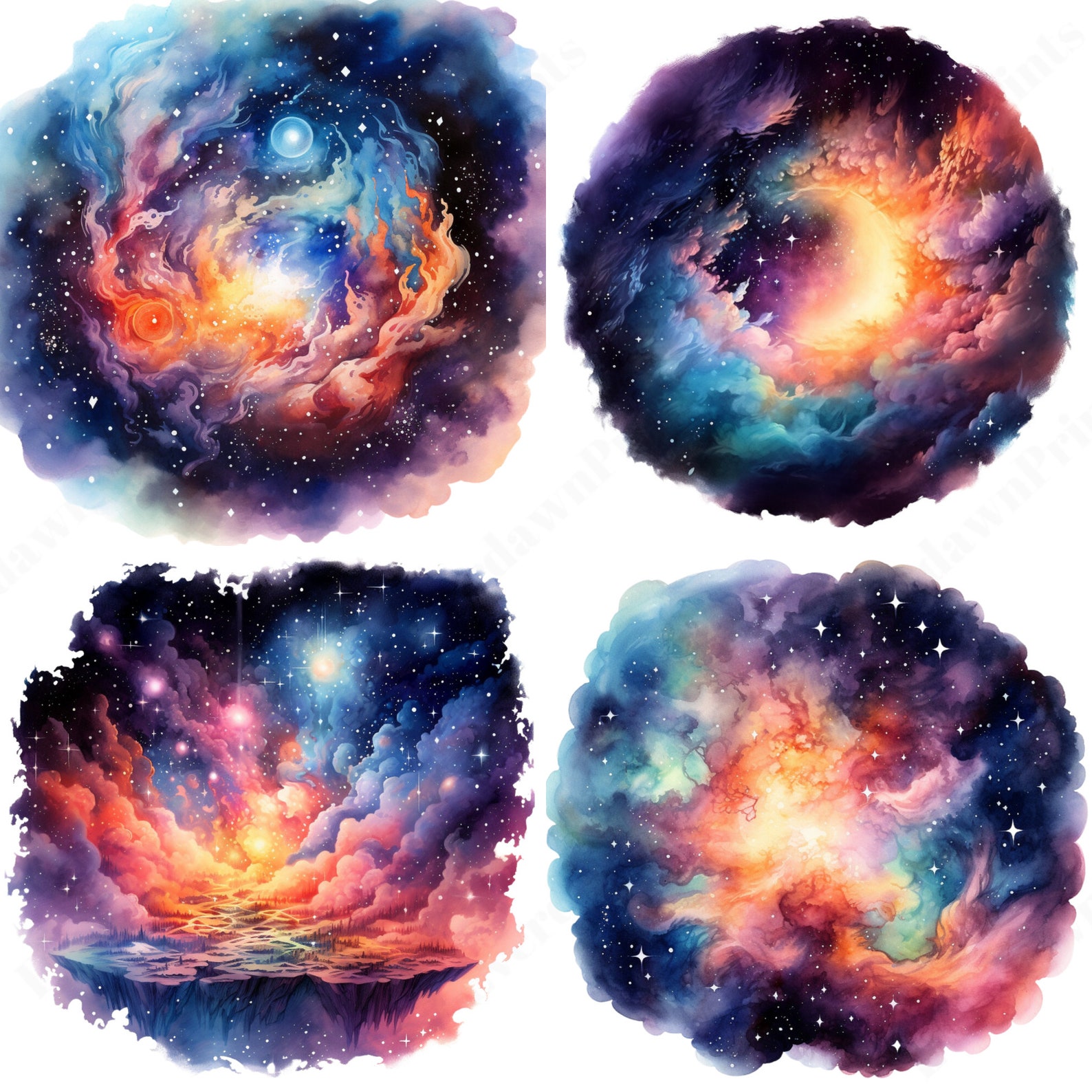 23 Outer Space Clipart Set, High Quality Transparent PNG Galaxy Clipart ...