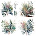 30 Watercolor Greenery Eucalyptus Clipart, Eucalyptus Bouquet, Greenery ...