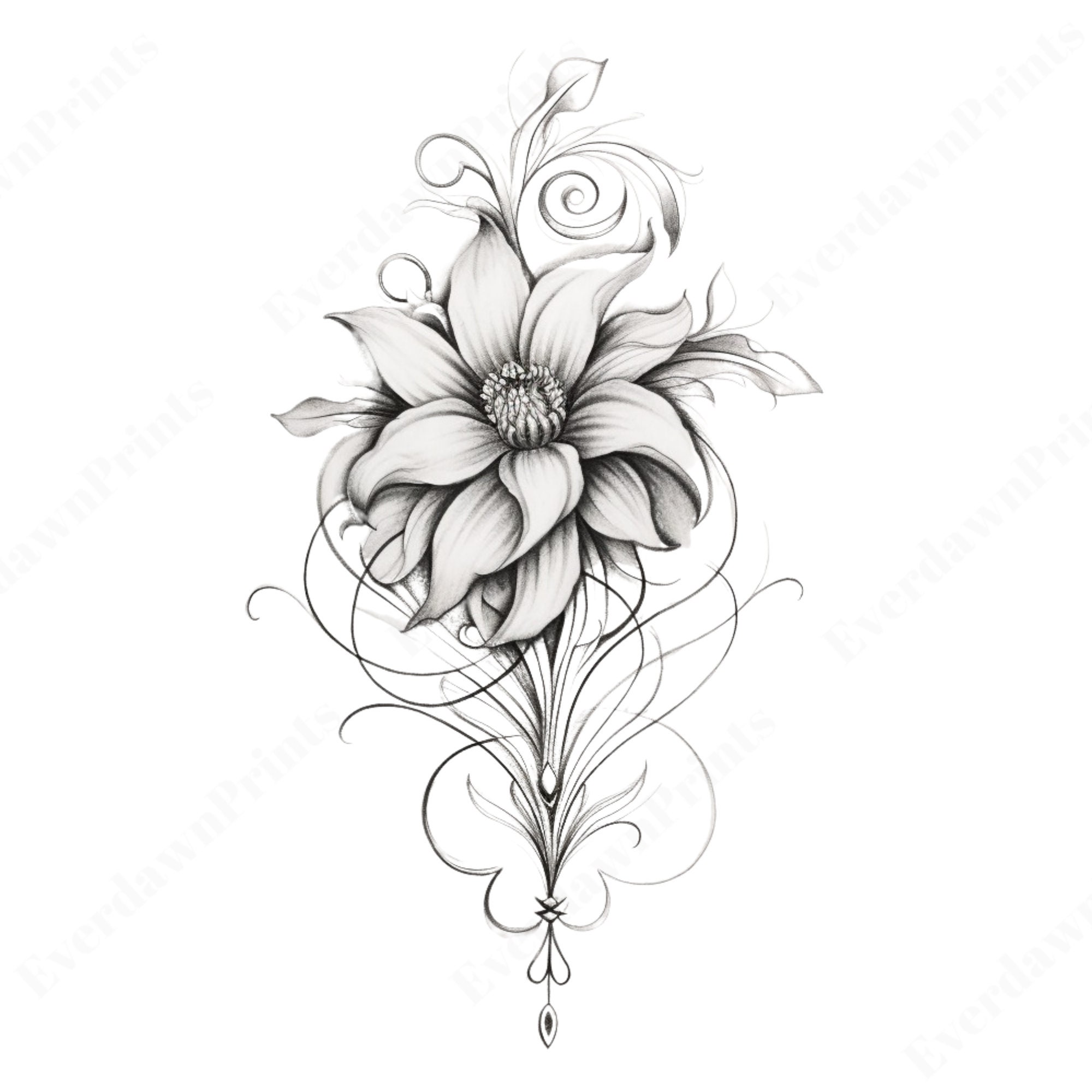 22 Flower Pencil Drawing, High Quality Transparent PNG, Roses, Floral ...