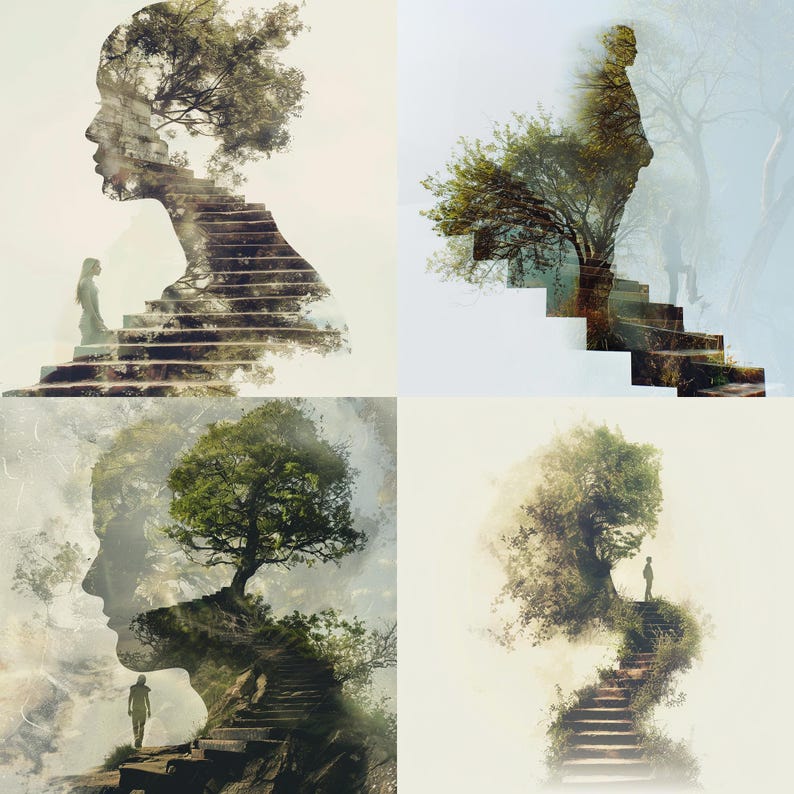 24 Double Exposure Clipart, Woman Silhouette Art, Tree Art Design ...
