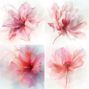 28 Blush Pink Flower Clipart, High Quality PNG, 300 Dpi, Clipart ...