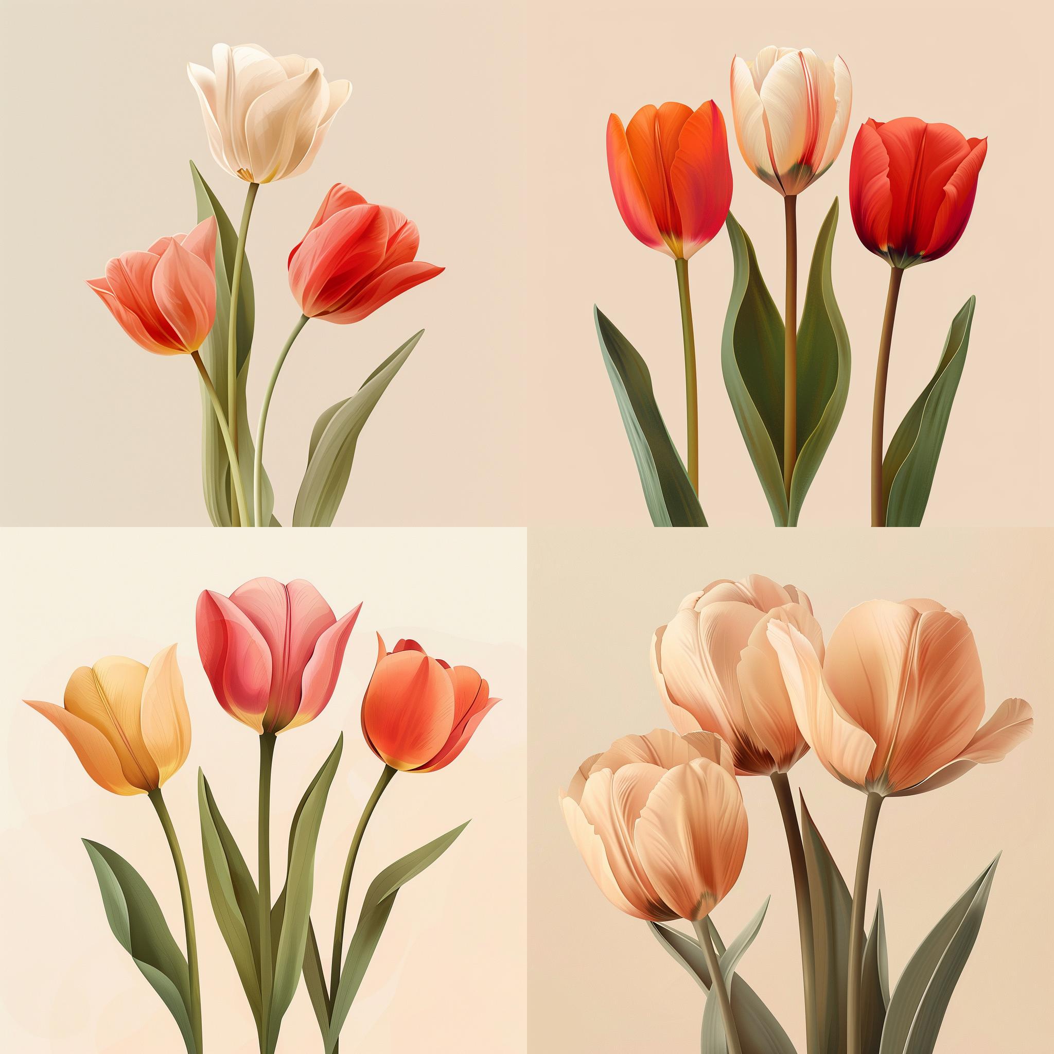 48 Tulip Clipart, Floral Graphics, Flower Illustration, Spring Clipart ...