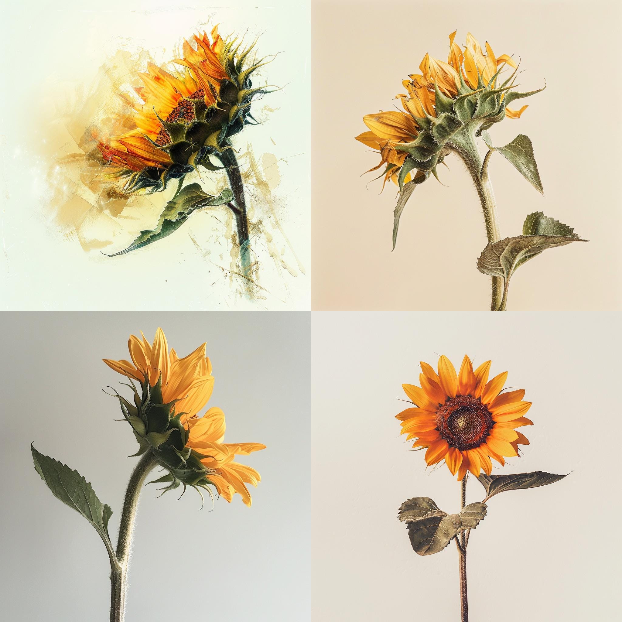28 Sunflower Clipart, Watercolor Flower Art, Summer Floral Illustration ...