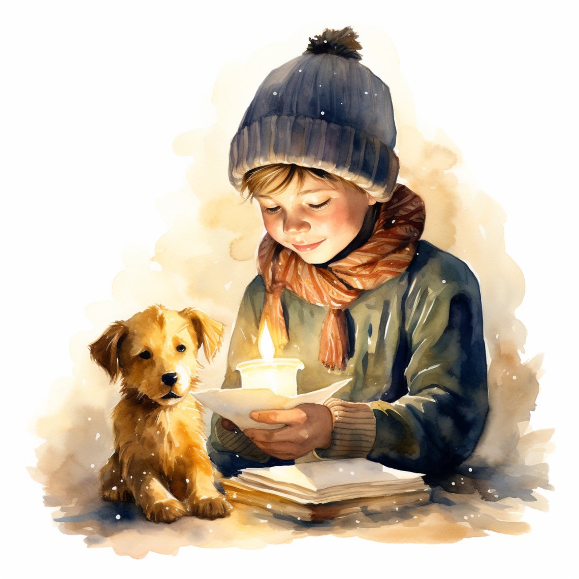 23 Cozy Holiday Reading Clipart High Quality PNG 300 Dpi - Etsy