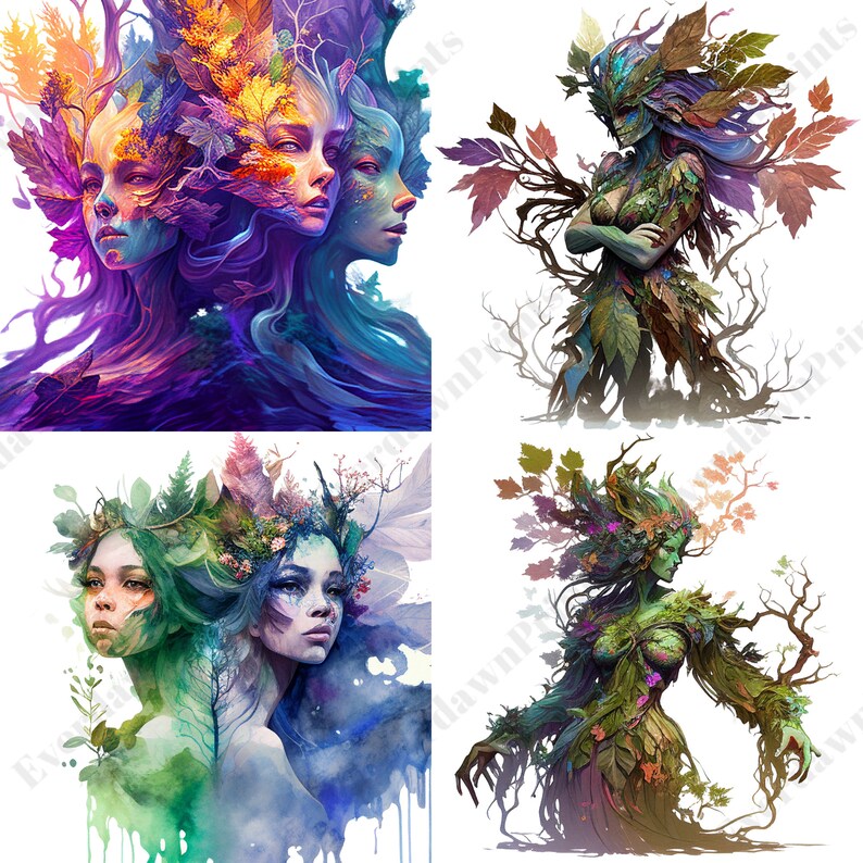 15 Dryad Clipart, Fantasy, High Quality Transparent PNG, Watercolor ...