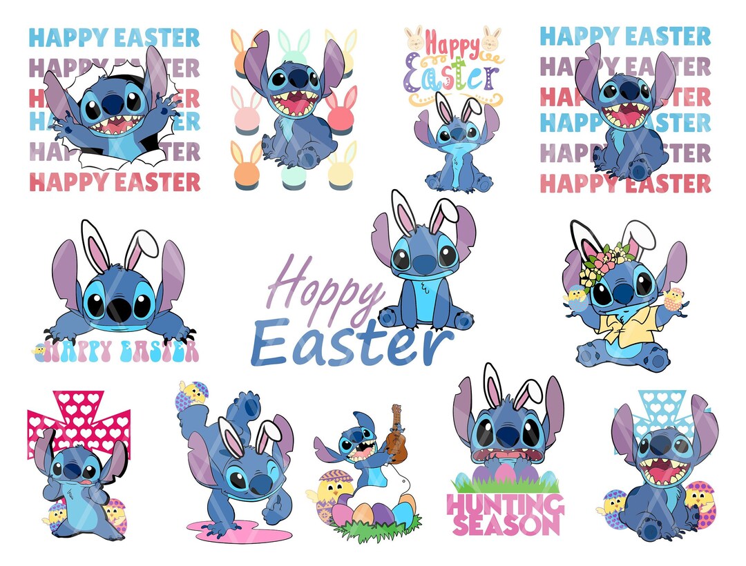 Stitch Easter Cliparts, Easter Svg Cut Files for Cricut / Silhouette ...