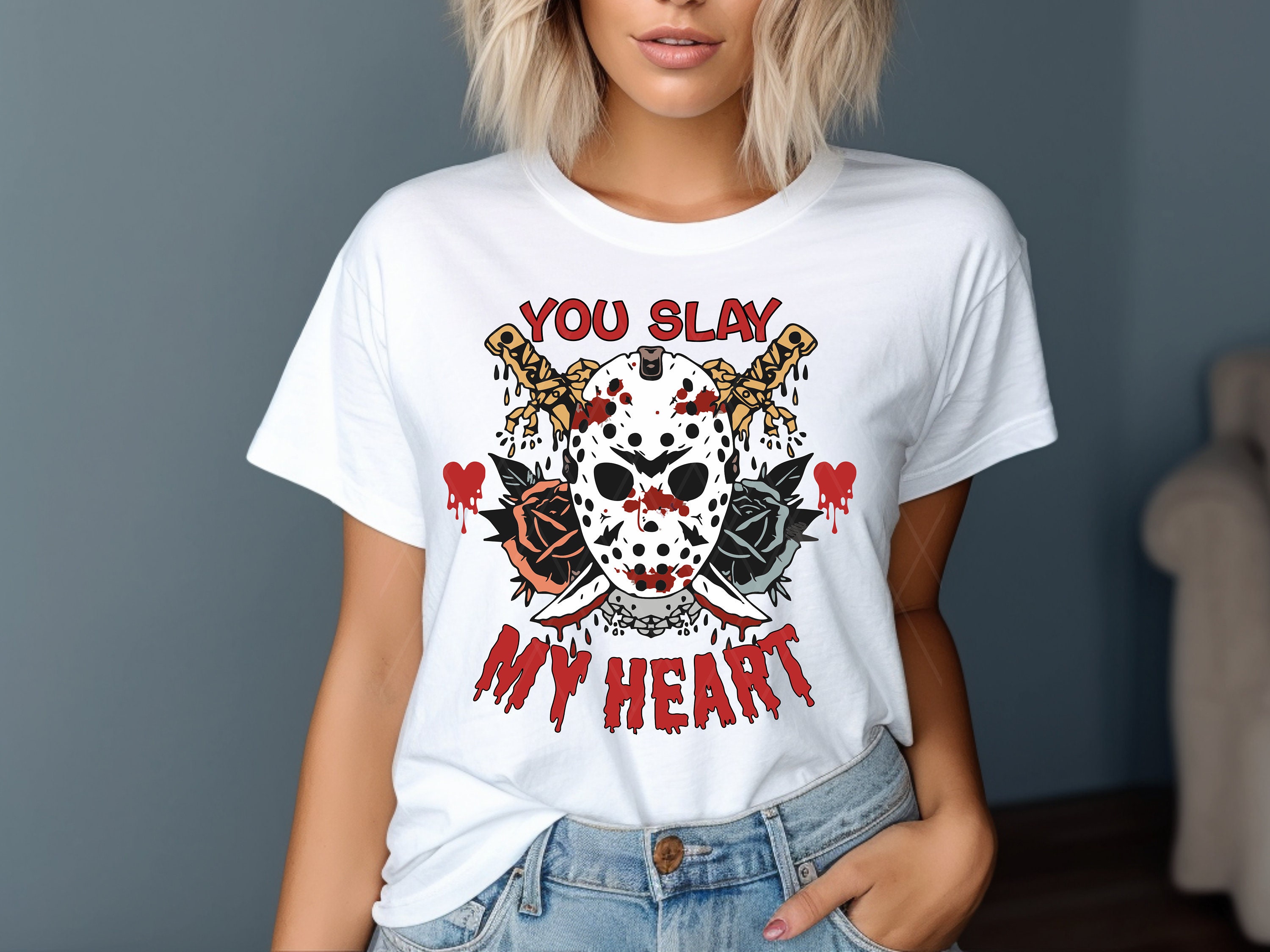 You Slay My Heart SVG, Horror Valentine's Day Svg, Scary Svg, Printable ...