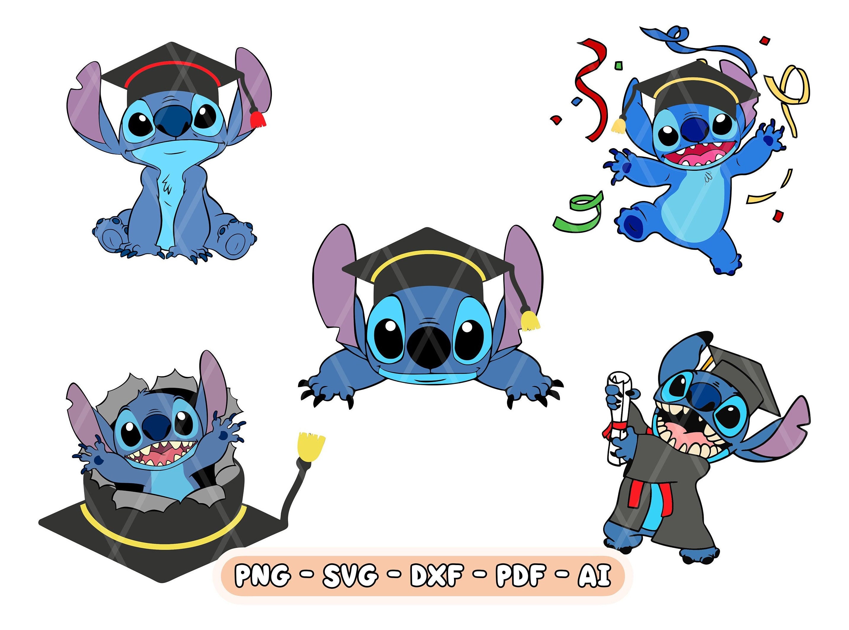 Stitch 100 Days Of School SVG, Stitch Graduation SVG, Back, 58% OFF