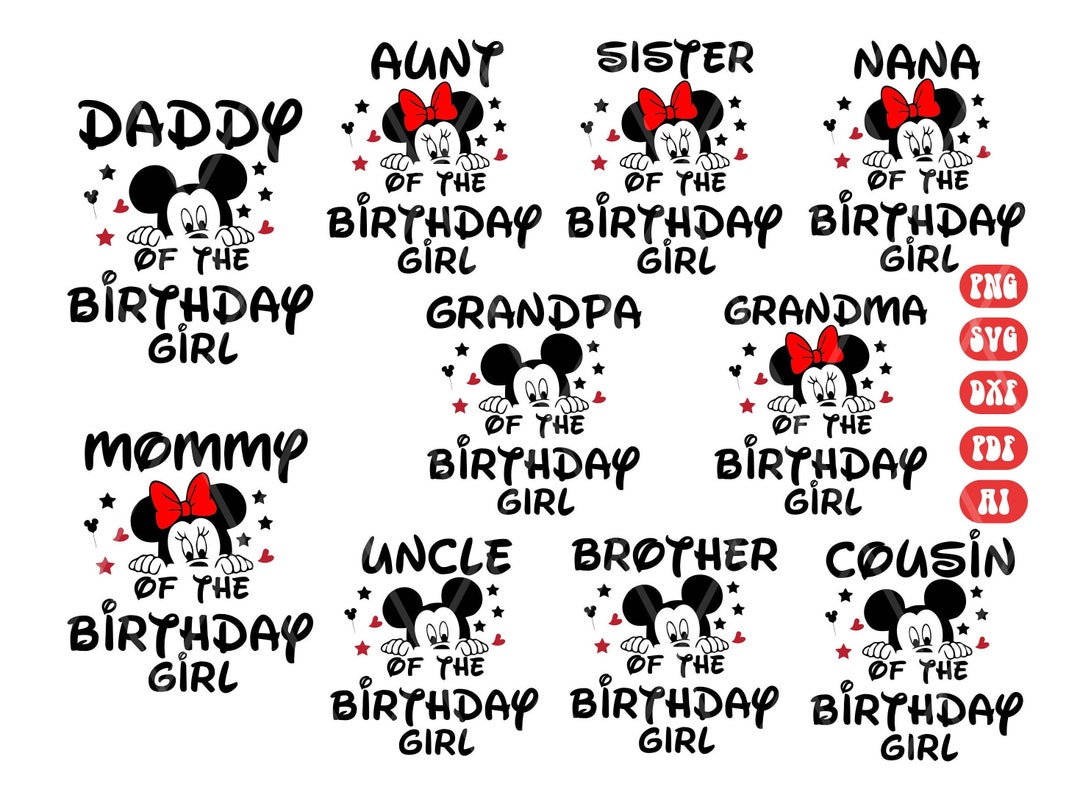 Family Mouse Bundle Cut Files, Png High Resolution Mouse Family Shirt ...