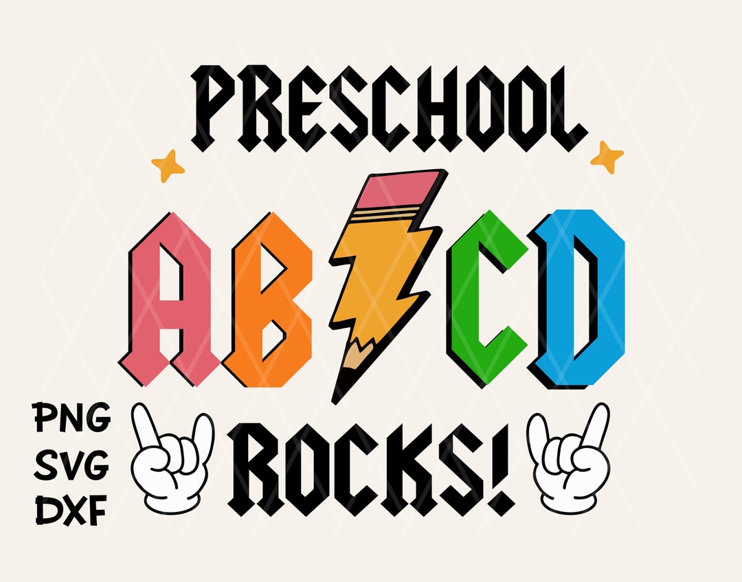 Preschool Rocks Svg, First Day of School Svg, Preschool Svg, Back to ...