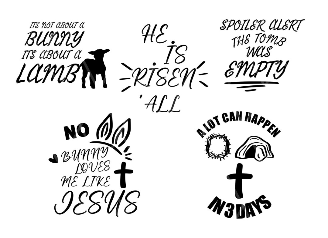 Christian Easter SVG Bundle, Easter SVG, Christian Svg, Bunny Svg ...
